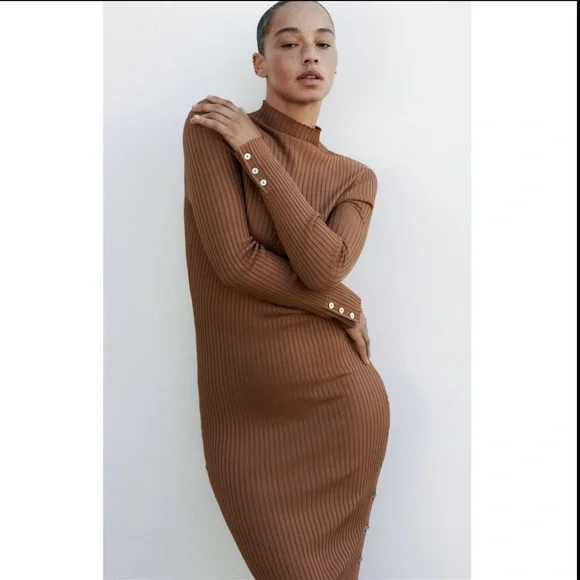 zara knit dress with buttons | Dresses Images 2025